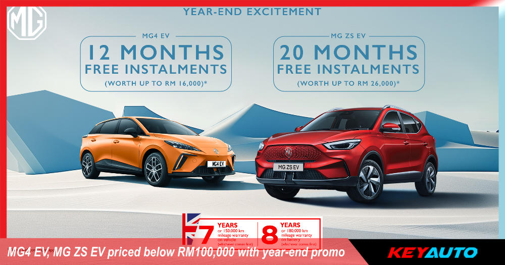 MG4 EV, MG ZS EV priced below RM100,000 with year-end promo